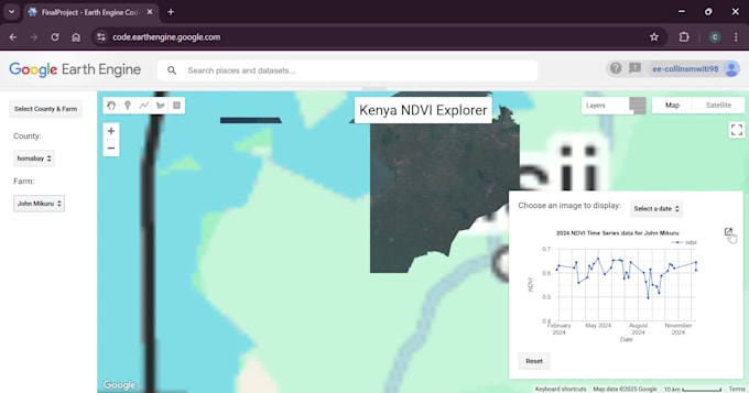 Build interactive webapps and spatial solutions with google earth engine by Collins_mwiti | Fiverr