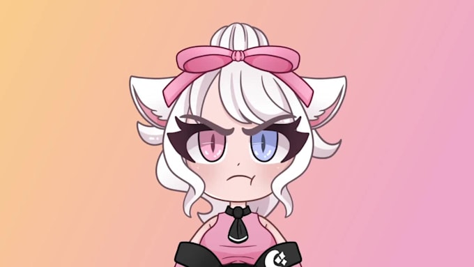 Create cute custom chibi pngtuber by Dandykat | Fiverr