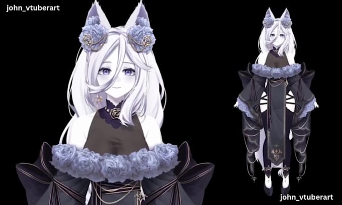 Draw and rig live2d vtuber model art, vtuber commission fan art oc ...