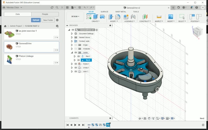 Design industrial components in 3d using f360 and solidworks by ...