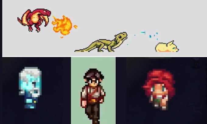 Make pixel art character, pixel nft character animation sprite sheet ...