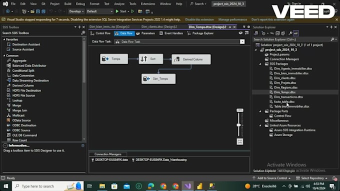 Handle everything related to ssis, ssas, ssms, ssrs, etl, and data ...
