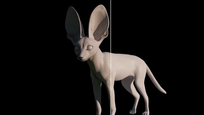 Create 3d animal animation, 3d creatures model, with realistic fur ...