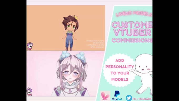 Draw your vtuber model by To_tori | Fiverr