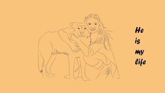 Create your photo as a simple animated line art by Sasiruw1 | Fiverr