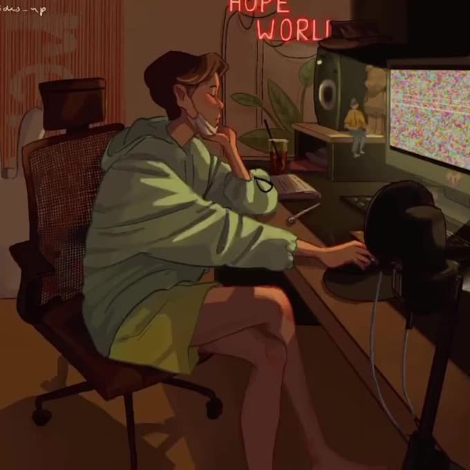 Make a lofi loop animation, lofi animation, gif animation, loop animation