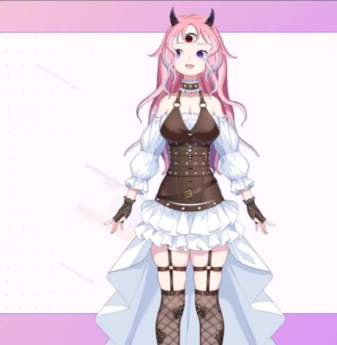 Design vtuber model live2d top tier character anime model for vtube ...