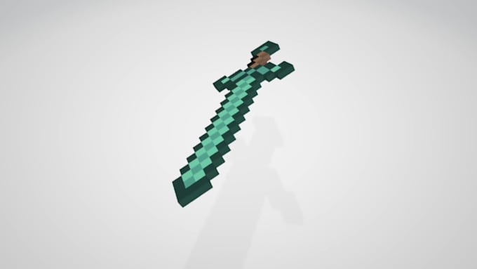 Provide 3d model of a minecraft sword for 3d printing by Zannoon711 ...