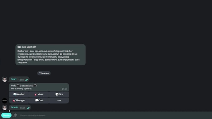 Write telegram bots in python by Draburs1 | Fiverr Write telegram bots in python by Draburs1 | Fiverr