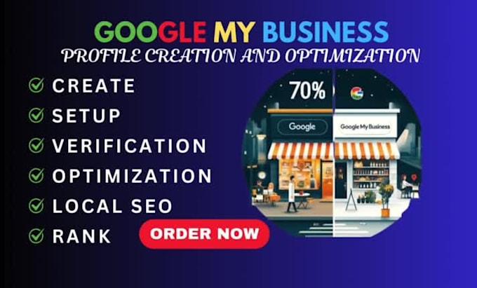 Create a verified google my business profile for seo gmb ranking by Johnbesst | Fiverr
