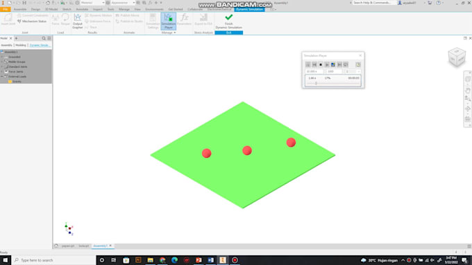 Do dynamic simulation in autodesk inventor by Aryadwi01 | Fiverr