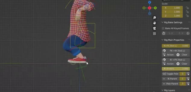 Add an armature to 3d model, configure 3d rig, 3d skeleton, arkit 52 ...