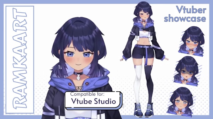 Draw and rig 2d vtuber model, live2d vtuber, 2d vtuber rigging, vtuber ...