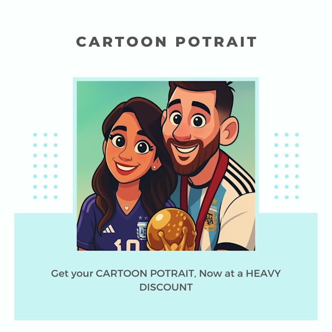 Create a custom cartoon art portrait for you by Designnestshop | Fiverr