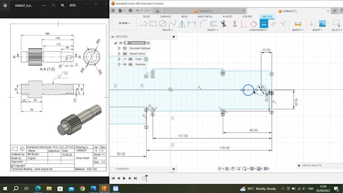 2d drawing and 3d modeling using fusion 360 by Kvi_3d | Fiverr