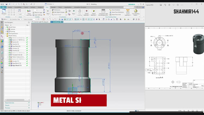 Do mechanical drawing, 3d model solidworks by Shahmir144 | Fiverr