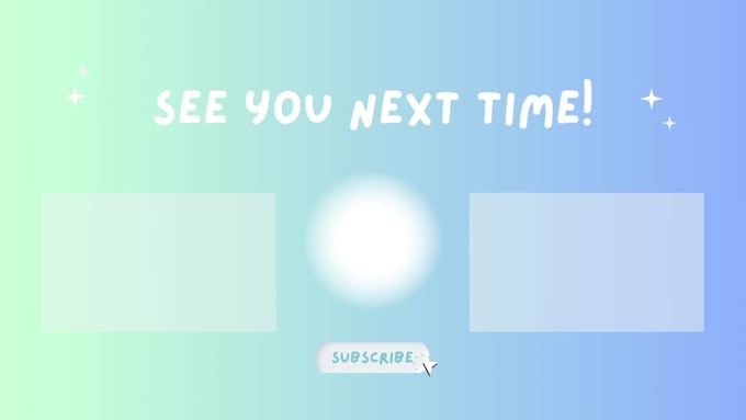 Create a simple and cute ending screen outro for youtube by Milllktea ...