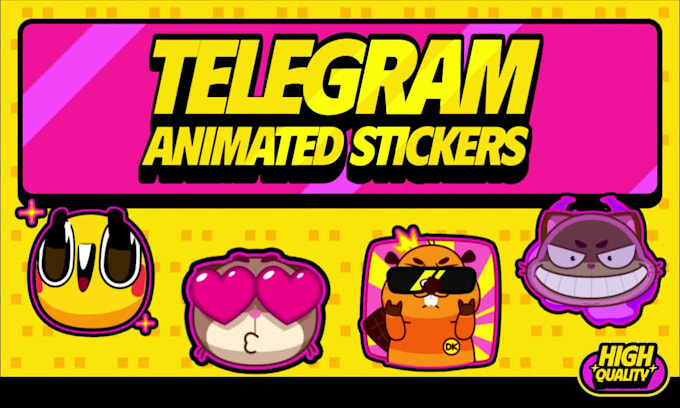 Create telegram animated stickers for you by Bacaiwork | Fiverr