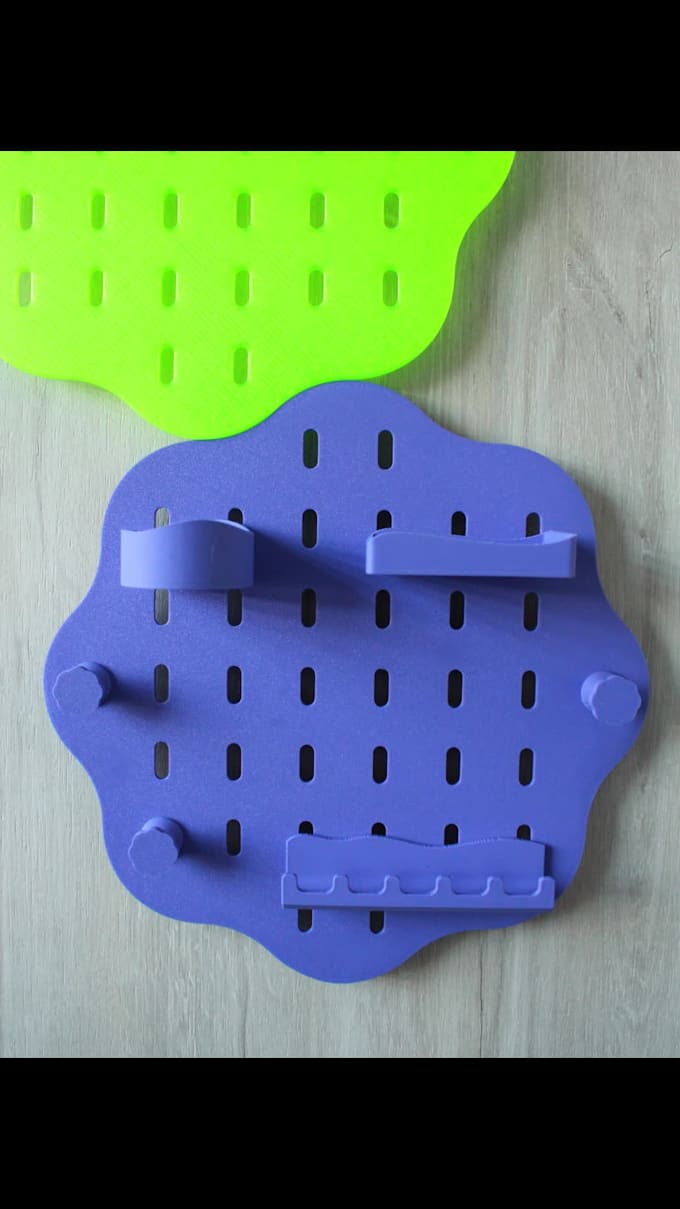Design 3d printable custom and beautiful pegboard with your logo or ...