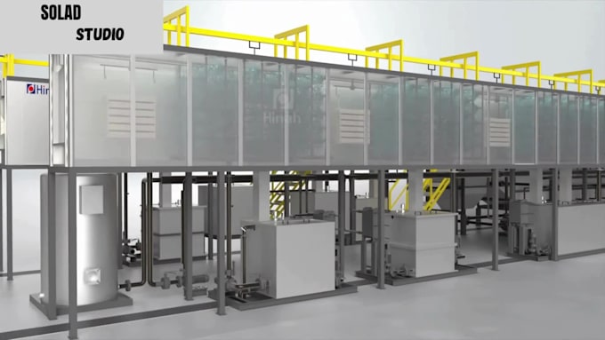 Create 3d industrial machinery animation for manufacturing and ...