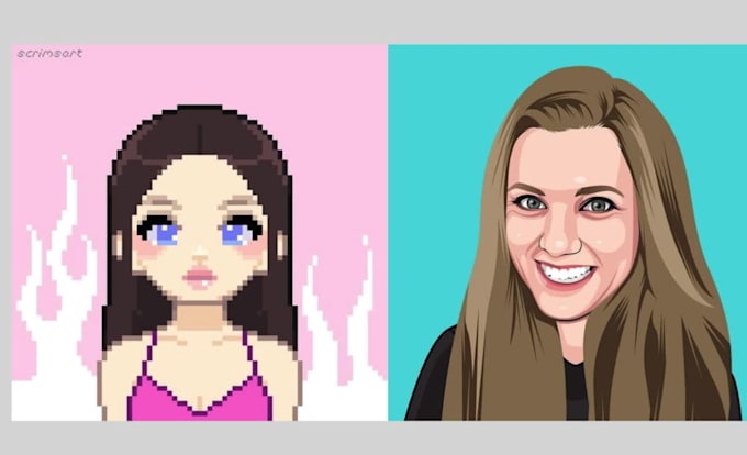 Draw 2d pixel art profile picture avatar character, pixel art character ...