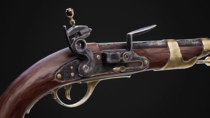 Design ultra realistic 3d weapon models, 3d game assets for games and ...