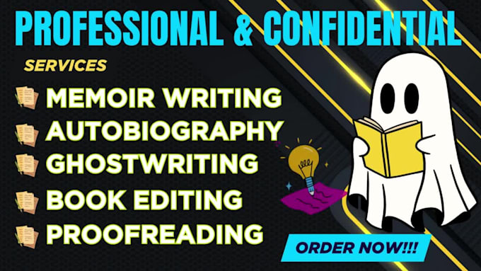 Ghostwrite autobiography proofread memoir developmental edit ebook ...