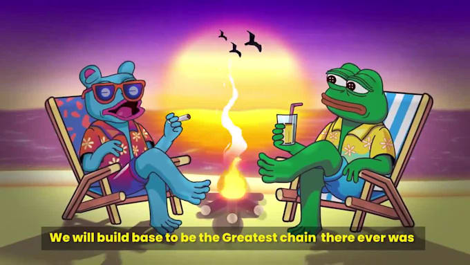 Create 2d memecoin animation, crypto video, meme art character, funny ...