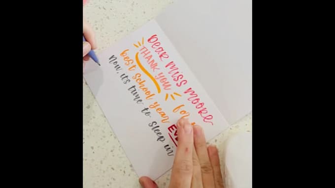 Handwrite two cards with fun stylized handwriting by Brandy_unrein | Fiverr
