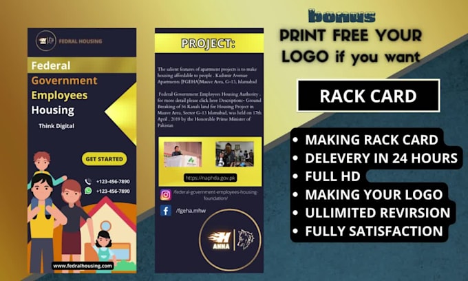 Design attractive rack card, postcard, flyer design by Hanna_designer7 ...