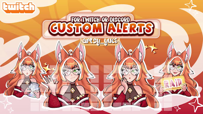 Create animated stream alerts by Artsy_yuci | Fiverr