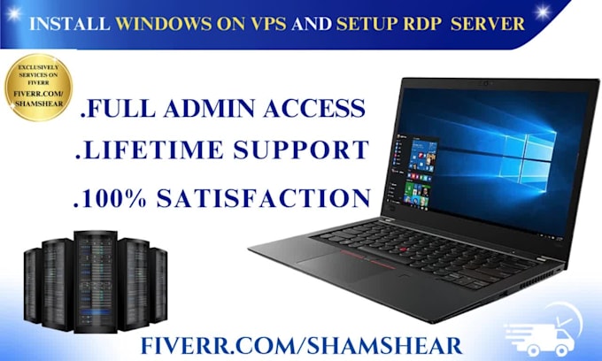 Install windows on vps and setup rdp server by Shamshear | Fiverr