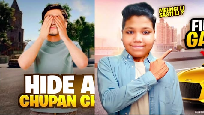 Design custom eye catchy attractive thumbnails by Khangraphical | Fiverr