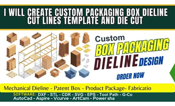 Create packaging box dieline, die cut line, cut lines templates, vector ...