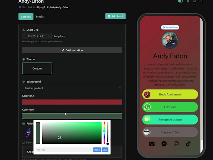 Create a beautiful biolink profile landing page by Tito_m | Fiverr
