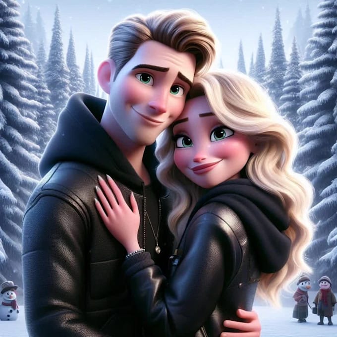 Create disney pixar style 3d cartoon portraits by Moazam_creation | Fiverr