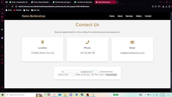 Create a barbershop website using html and css by Raresnicolae | Fiverr