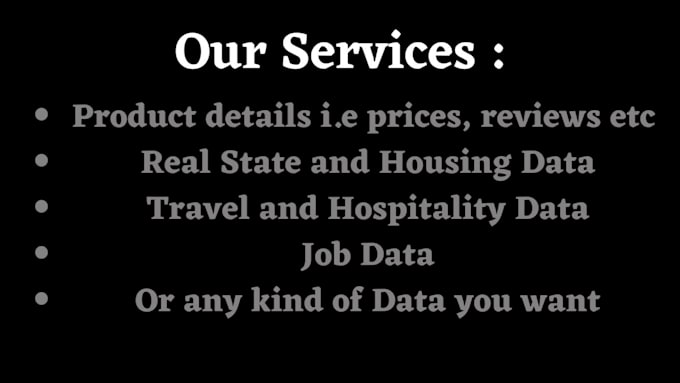 Do web scraping using python by Data_curious | Fiverr