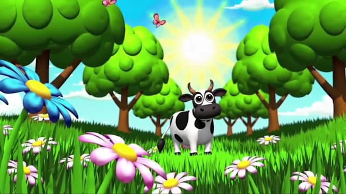 2d nursery rhymes animation for kids and learning 2d cartoon animation ...