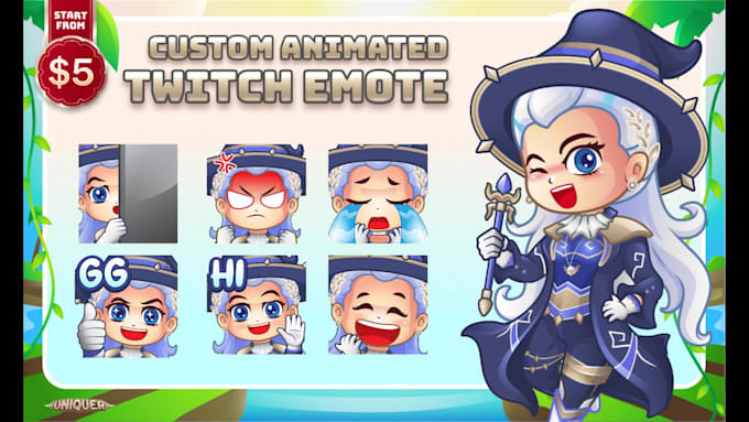 Make unique emote twitch very fast and cheap by Uniqueverstar | Fiverr
