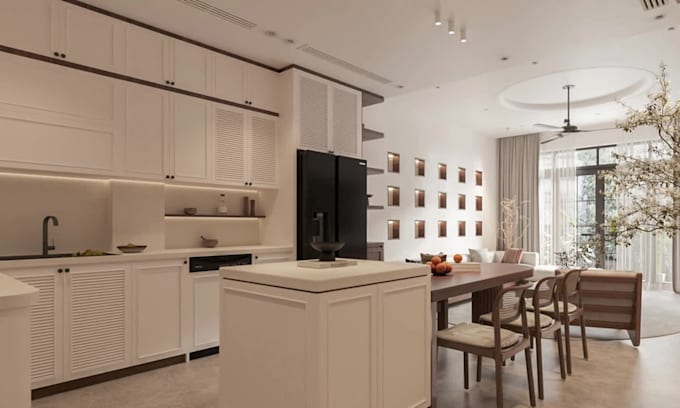 Design and create realistic 3d renderings for your interior by Nicehome_arch | Fiverr