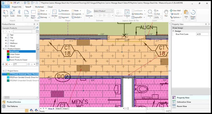 Do flooring takeoffs on measure rfms measure square 8 and callidus by ...
