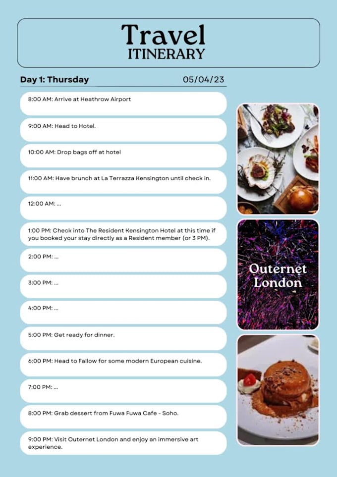 Plan a customized travel itinerary for your vacation by Jora_creations ...