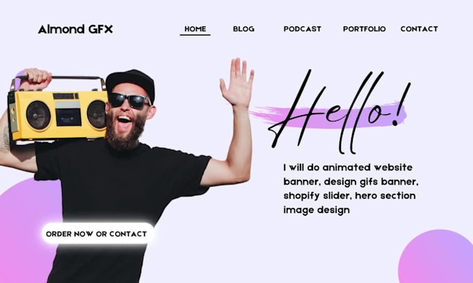 Animated website banner, gifs banner, shopify slider, hero section ...