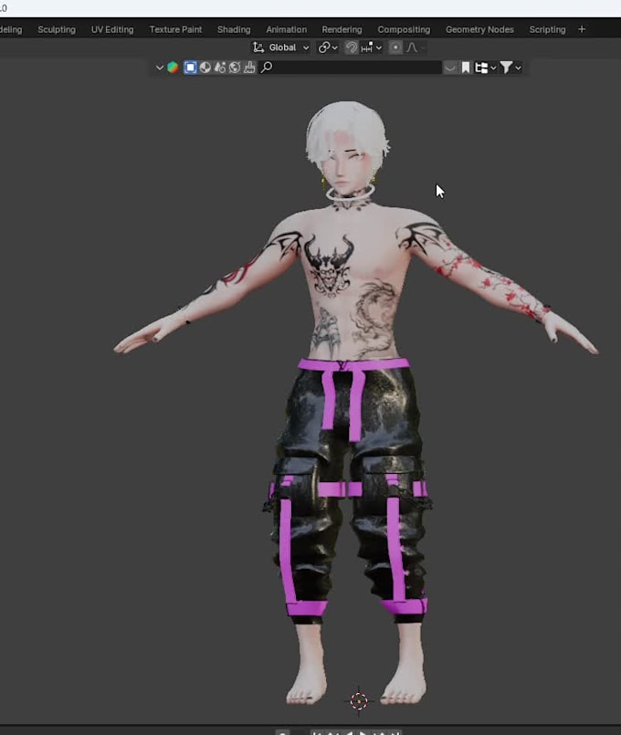 Do 3d model custom tattoo vrchat avatar vr character, vrc model, vrc avatar, by Habebfx | Fiverr