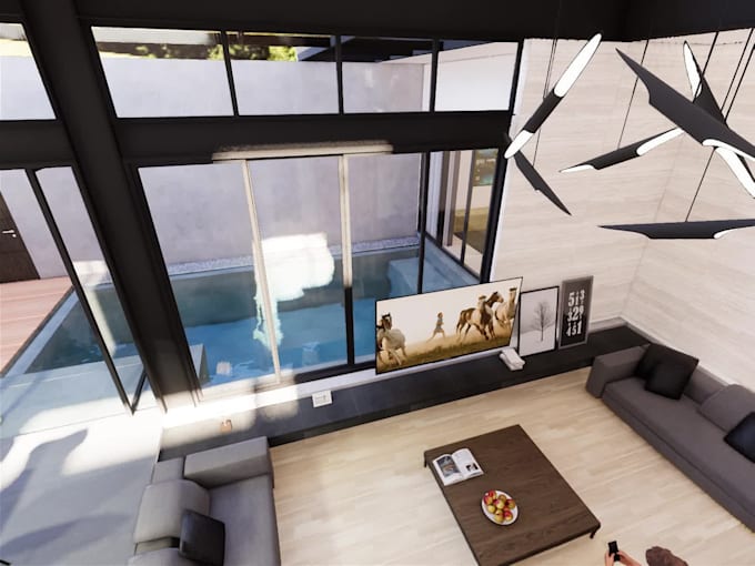 Create 3d model and render realistic architecture and interior by Tirtowibowo90 | Fiverr