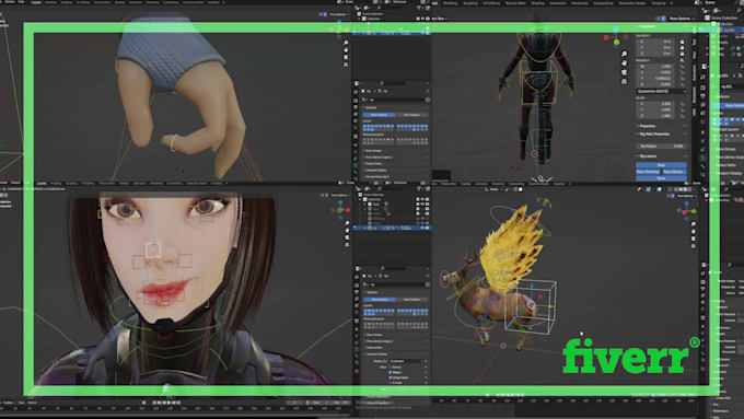 Rig your 3d characters by Shami2921 | Fiverr