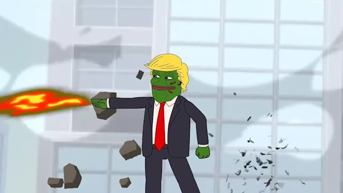 2d memecoin animation video, funny gif memecoin video memecoin art ...