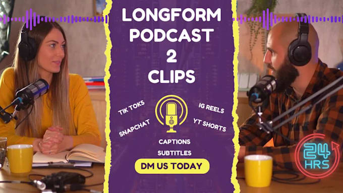 Edit your longform podcast into a short video by Dejaypro | Fiverr