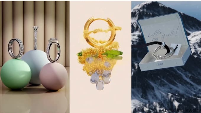 Realistic 3d jewelry animation visualization rendering cgi animation ...
